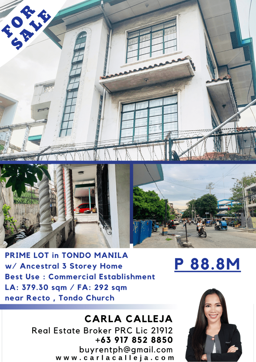 Prime Ancestral House and Lot in Binondo Manila for Sale – Philippine ...